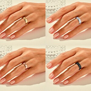 Nature Landscape Mountain Range Wedding Band, Tree Forest Wedding Band ...