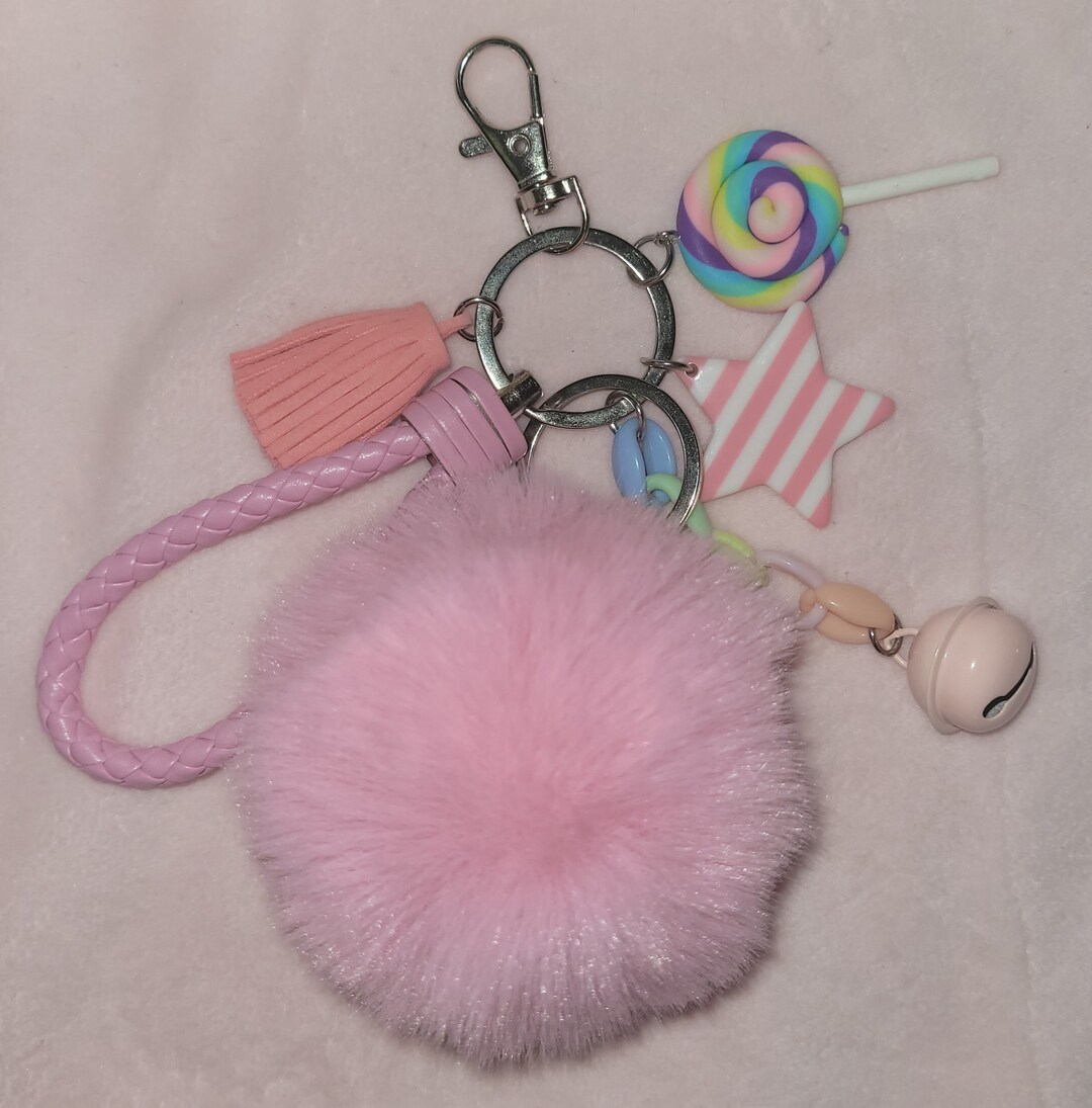 Pink Lollipop Keychain - Etsy