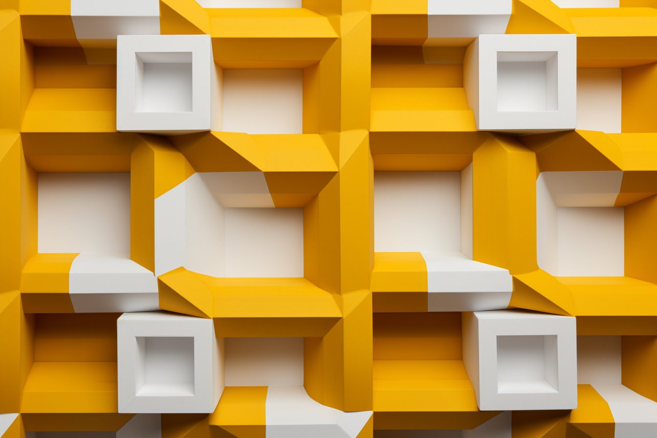 Yellow Squares Tumbler Wrap, PNG 3D Tumbler Design, Skinny Sublimation ...