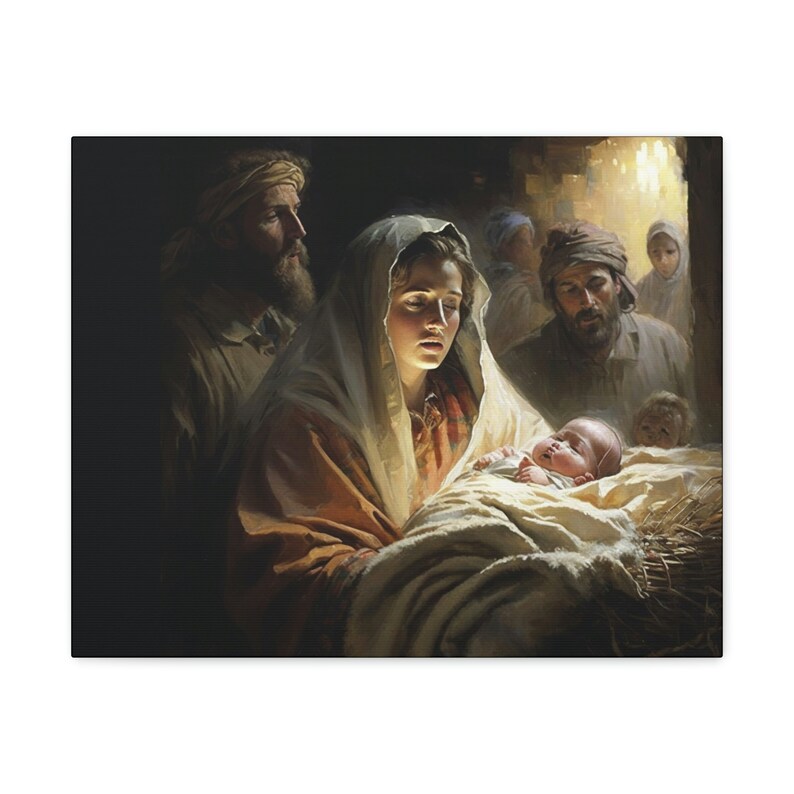 Birth of Jesus Virgin Mary Canva - Etsy