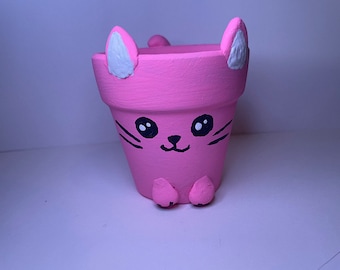 Cherry Painted Plant Pot - Cherry Painted Pot - Hand-painted Planter ...