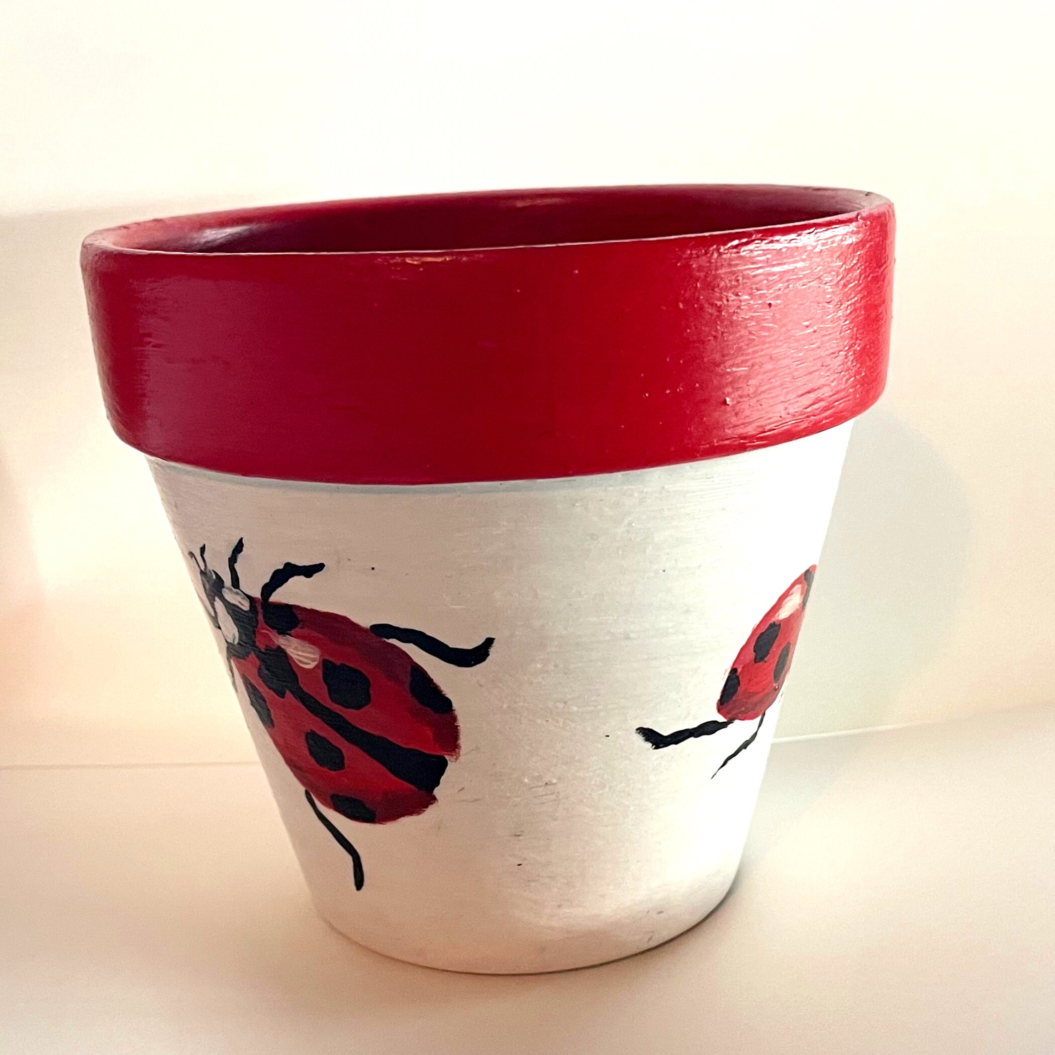 Hand Painted Ladybug Planter Flower Pot 4 Inch Sealed Handmade Gifts - Etsy