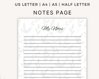 Note Taking Template Printable Shape Seamless Pattern Notes Page ...