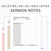 Note Taking Template Printable Shape Seamless Pattern Notes Page ...