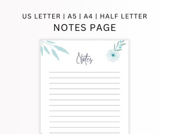 Note Taking Template Printable Shape Seamless Pattern Notes Page ...