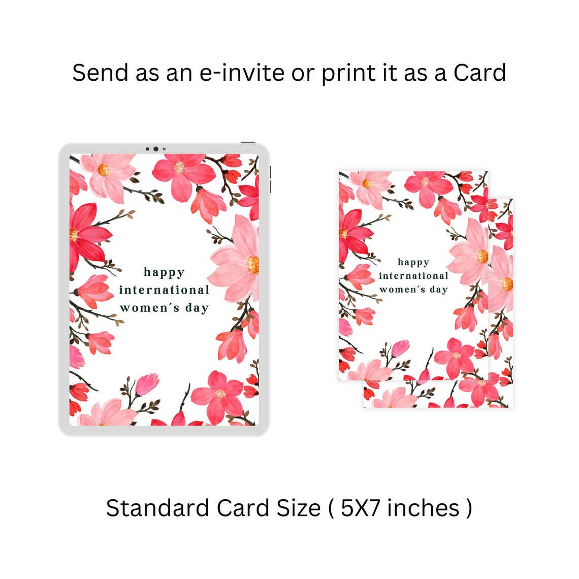 International Women Day Card for Strong Women Empowerment March 8 Girl ...