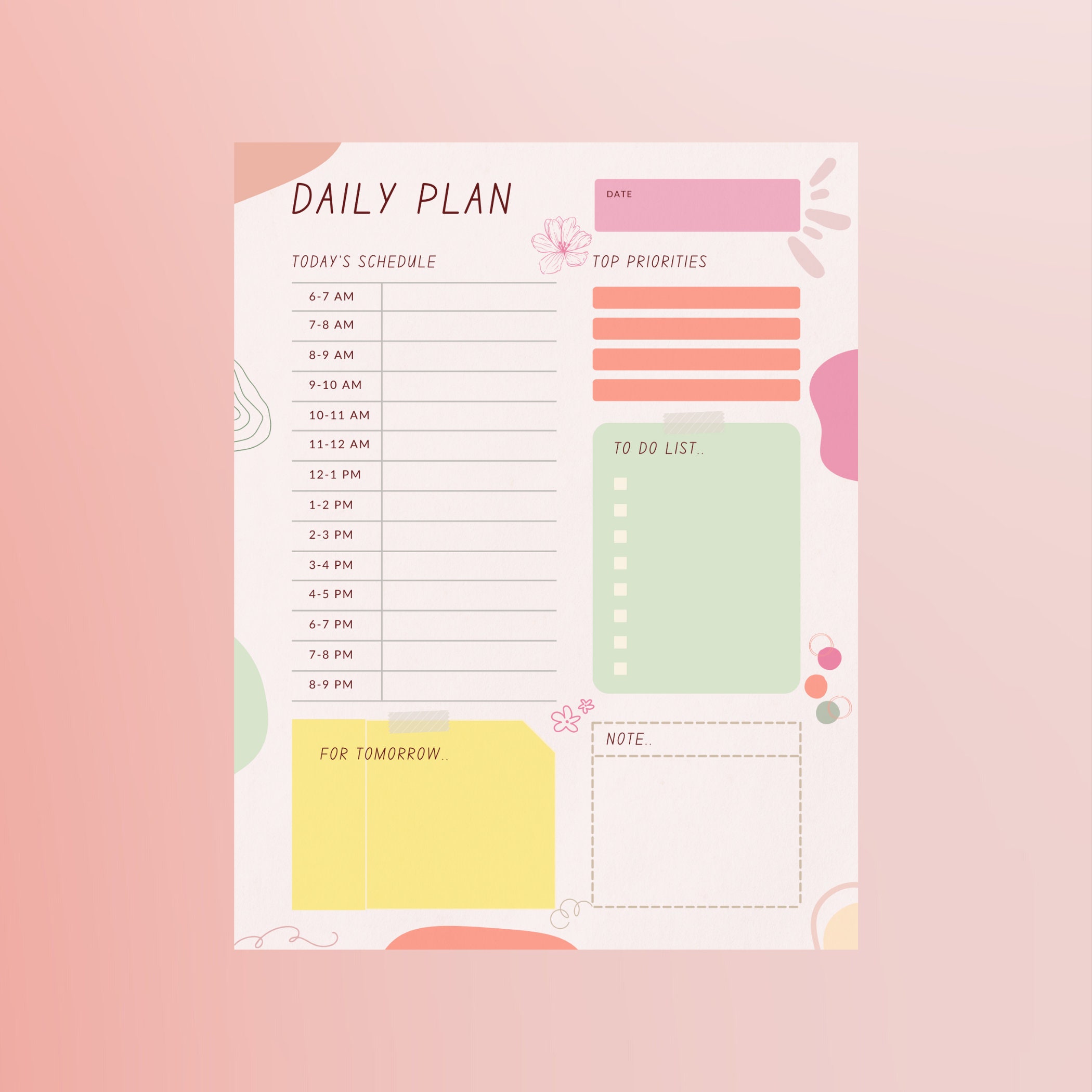 2023 Printable Daily Planner Printable Digital Planner Productivity ...