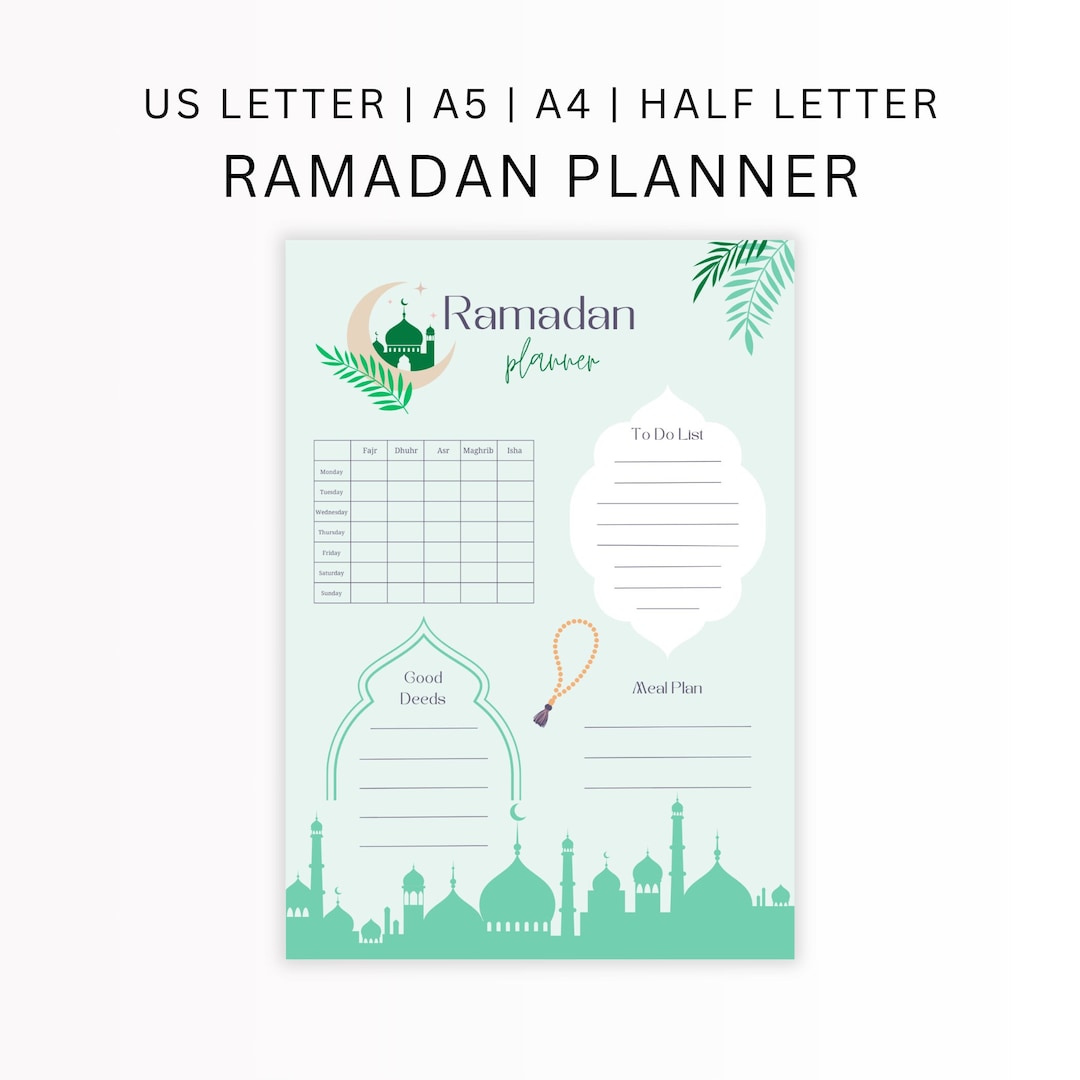 2024 Printable Ramadan Planner Islamic Daily Planner Printable Islamic ...