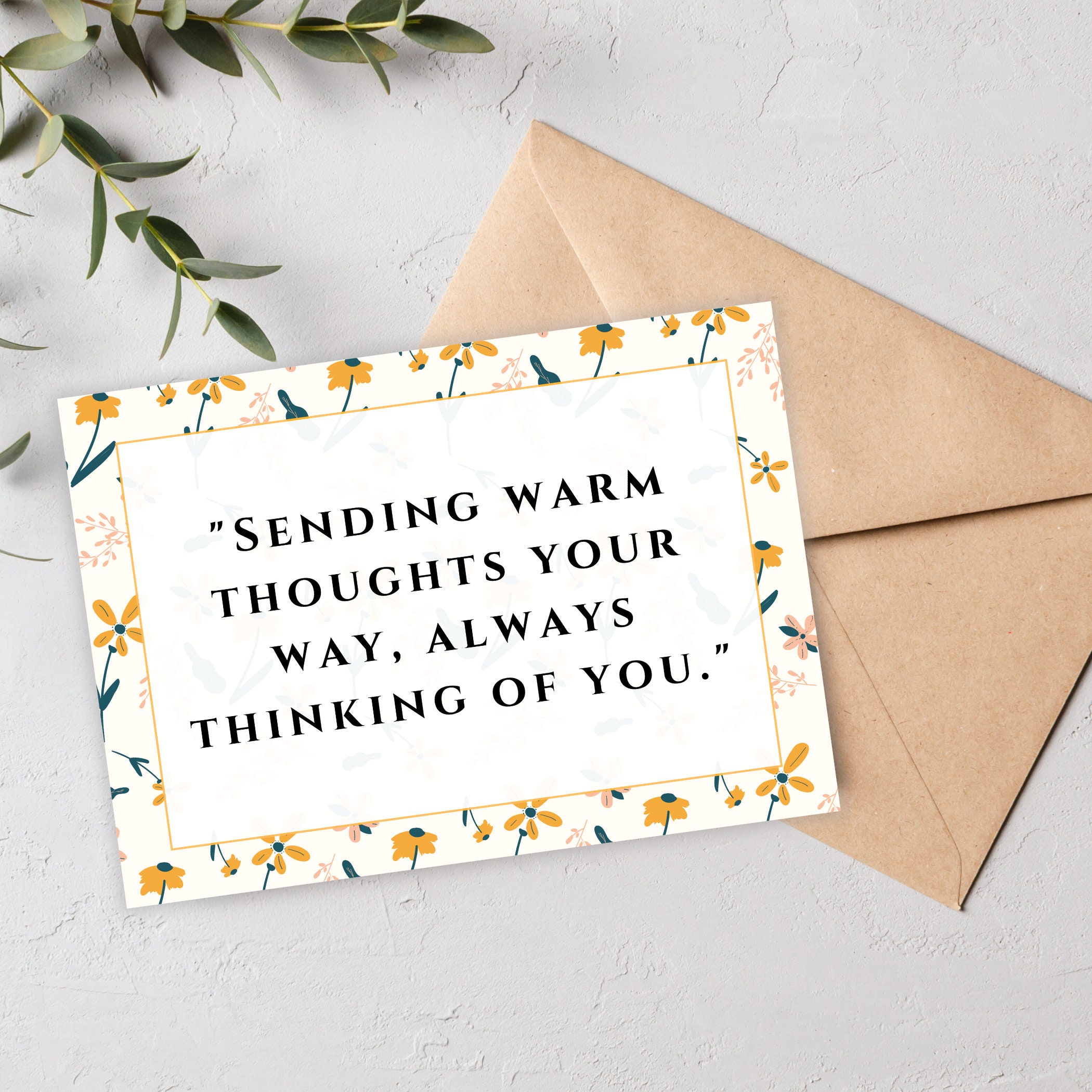 Sympathy Card as Thinking of You Card Printable Quote Card Long ...