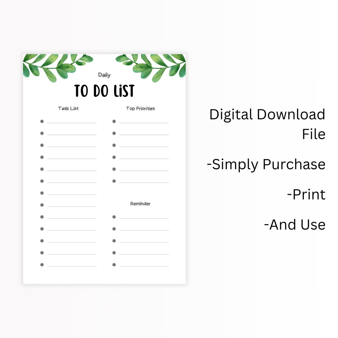 To Do List Notebook Printable Todo List Digital to Do List Daily to Do ...