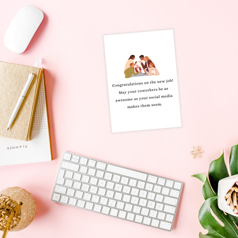 New Job Card Coworker Card Good Luck at Your New Job Card New Job ...