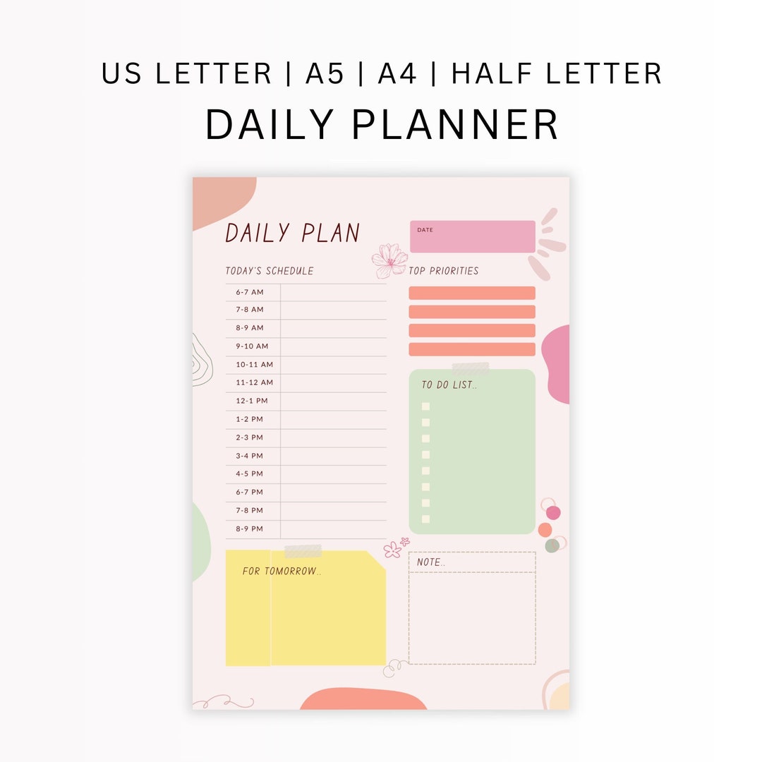 2023 Printable Daily Planner Printable Digital Planner Productivity ...