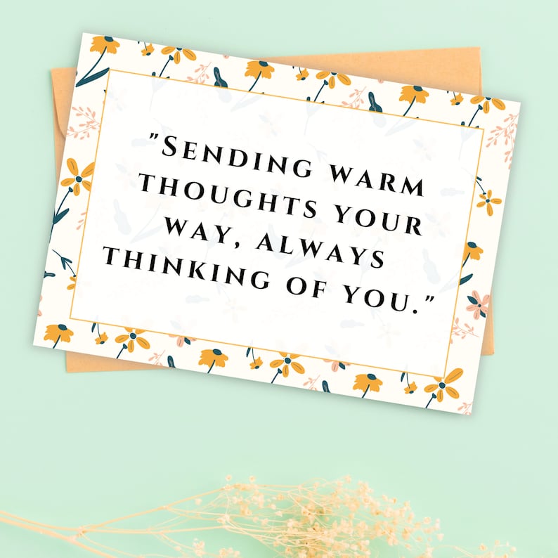 Sympathy Card as Thinking of You Card Printable Quote Card Long ...