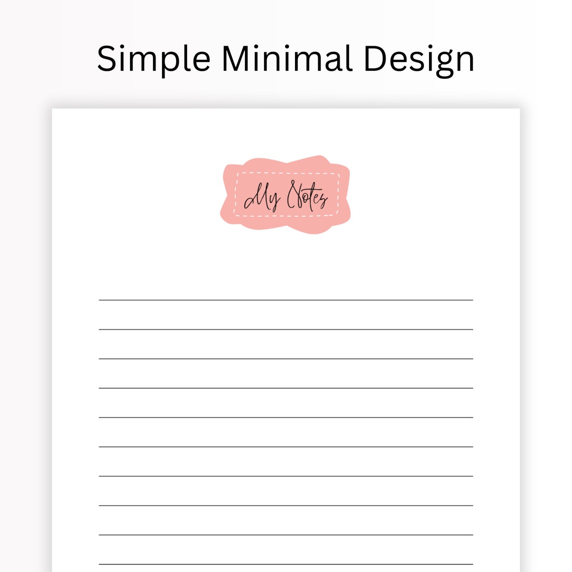 Note Taking Template Printable Minimalist Notes Page Printable Lined ...