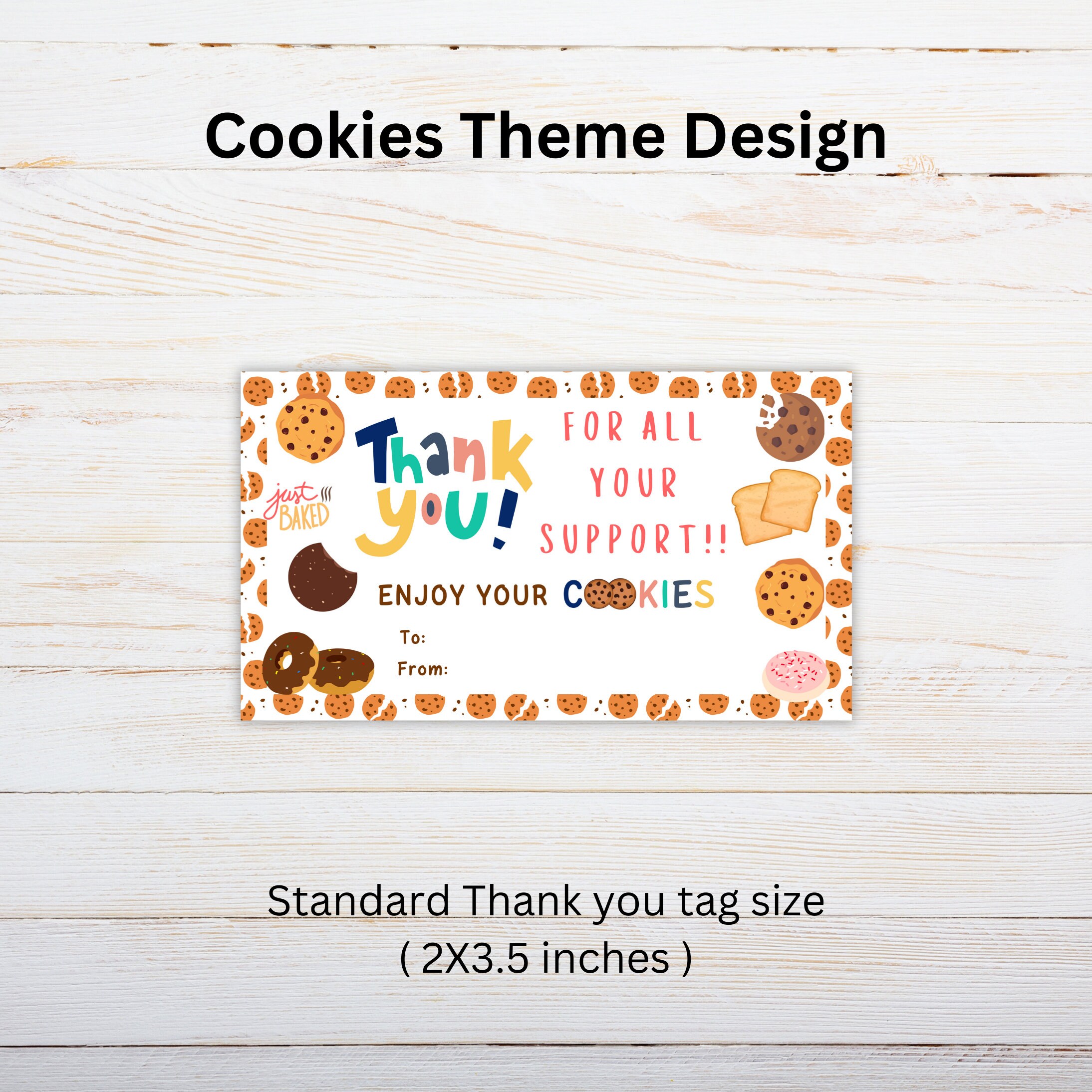 Girl Scout Cookie Thank You Tag, Cookies Business Card, Delivery Note ...
