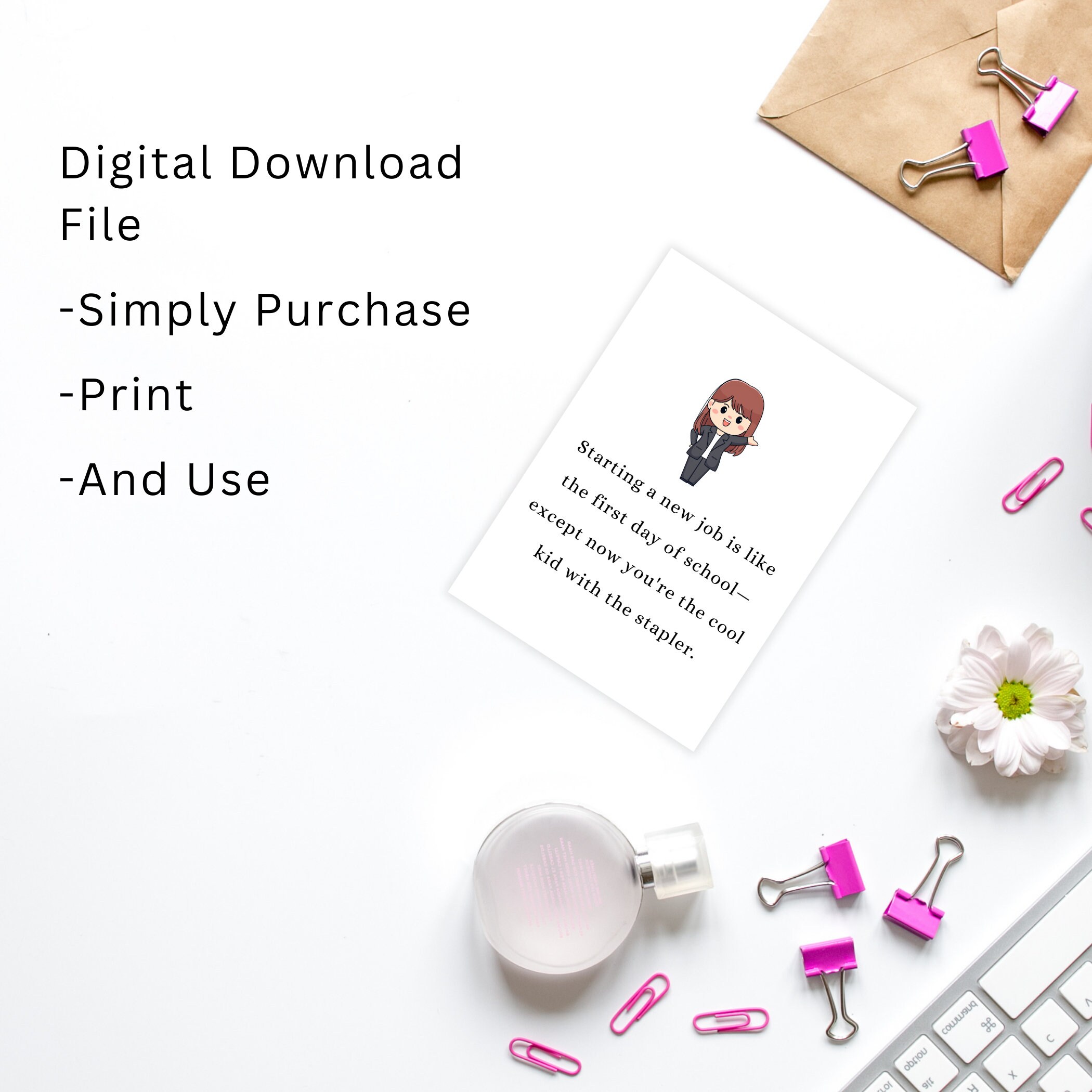 New Job Card Printable Good Luck at Your New Job Card New Job Congrats ...