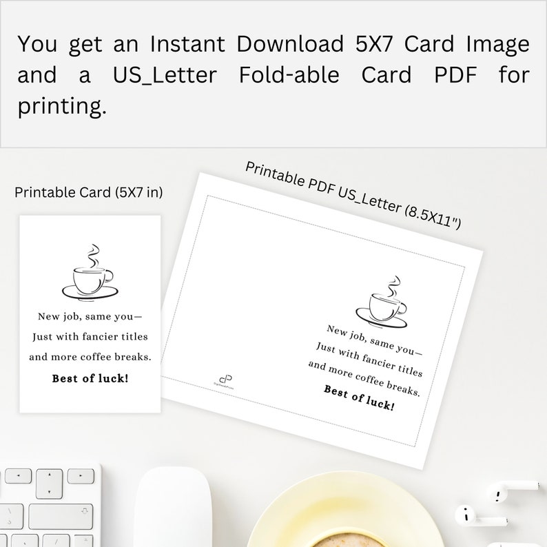 Funny New Job Card Printable Good Luck at Your New Job Card New Job ...