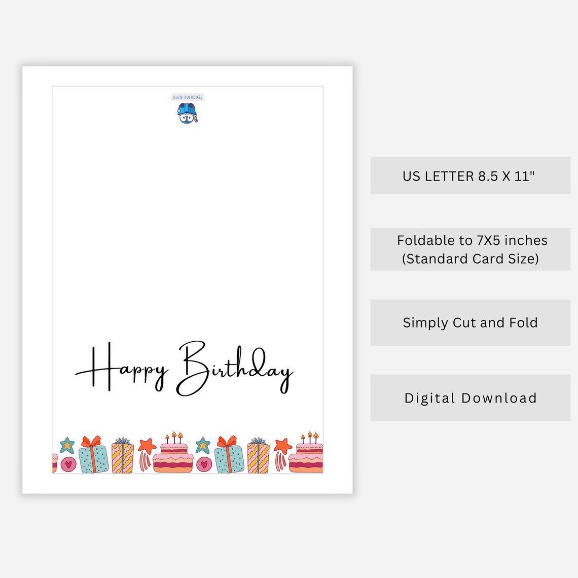 Happy Birthday Card Printable Birthday Card Girl Birthday Card for Kids ...