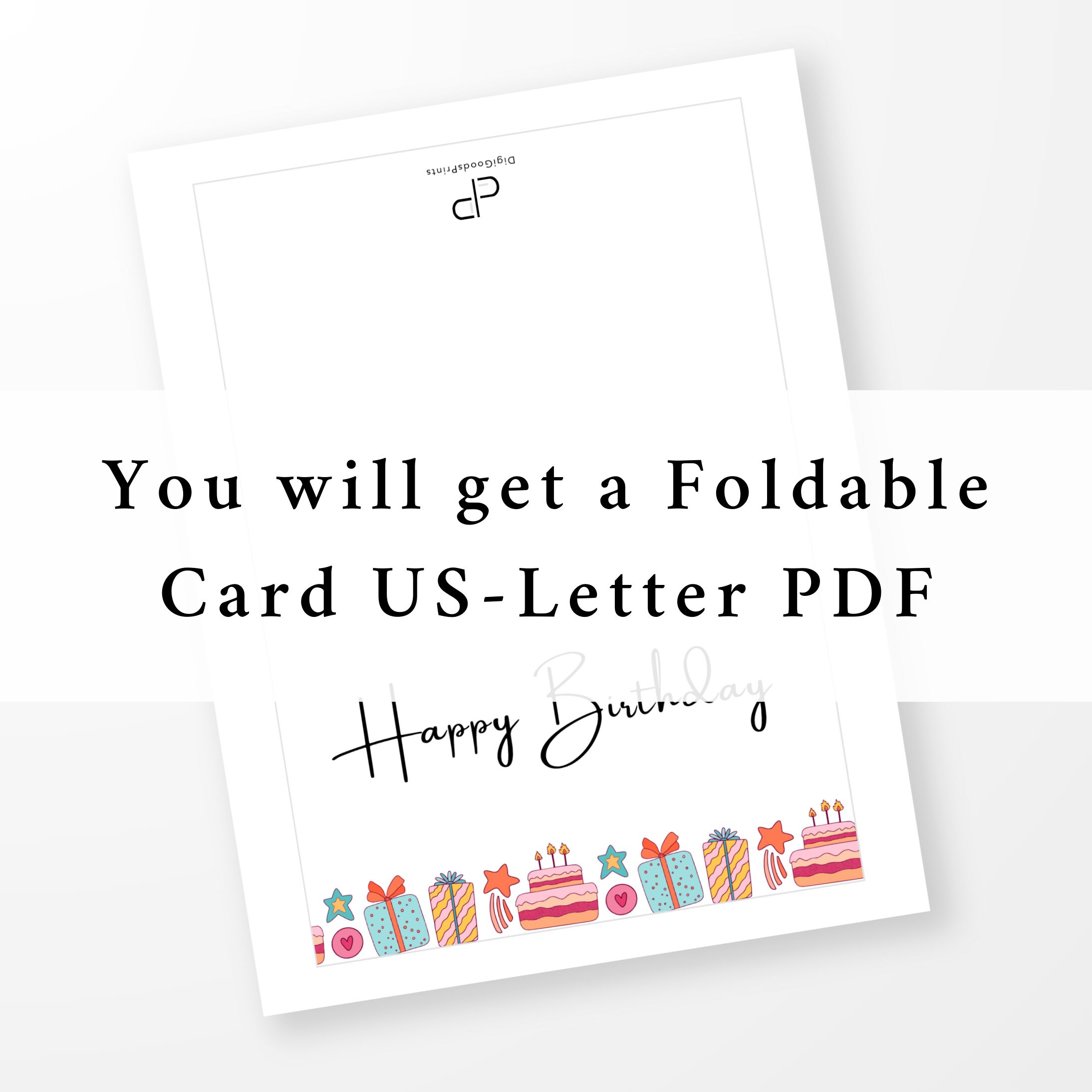 Happy Birthday Card Printable Birthday Card Girl Birthday Card for Kids ...