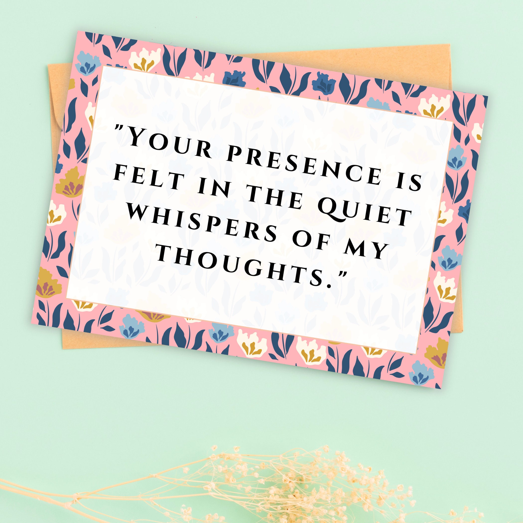 Sympathy Card Thinking of You Card Printable Quote Card Long Distance ...