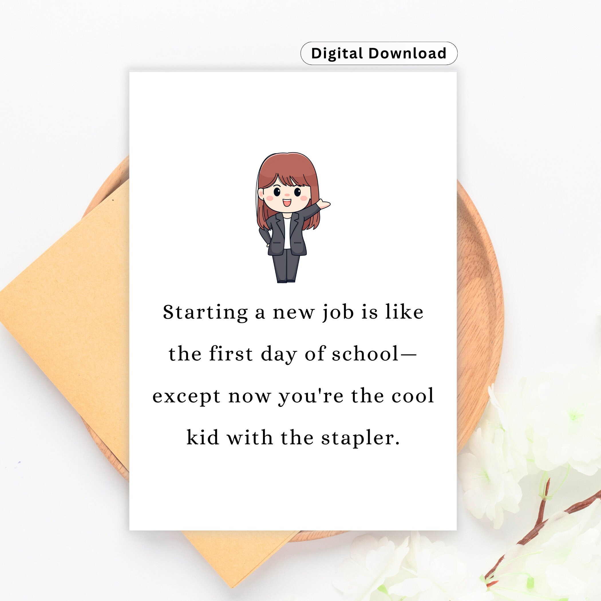 New Job Card Printable Good Luck at Your New Job Card New Job Congrats ...