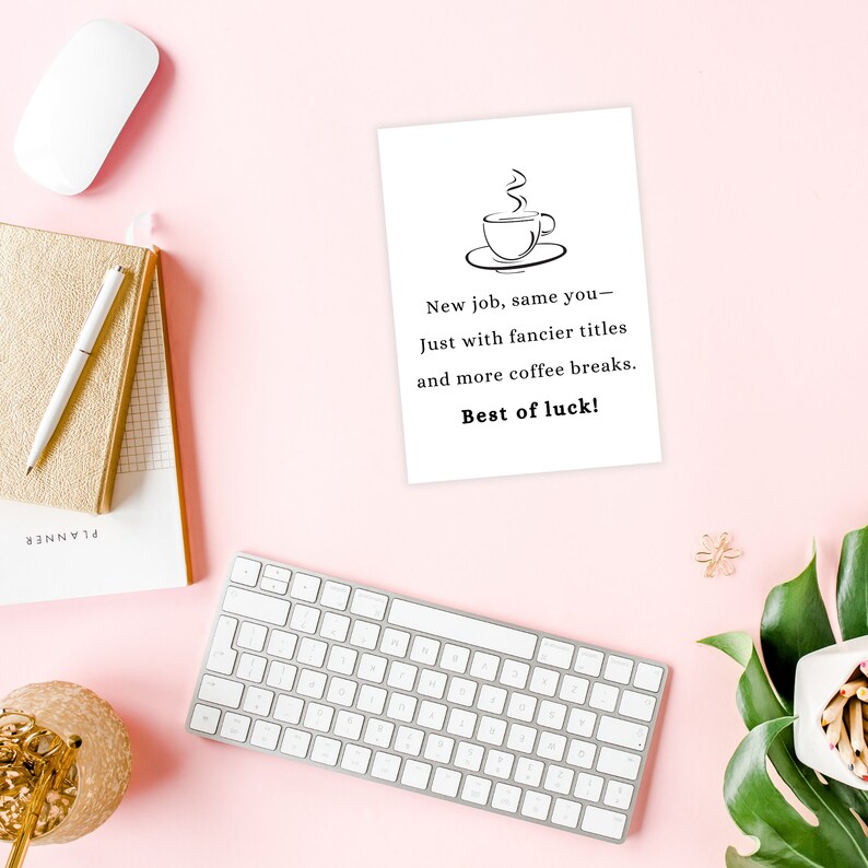 Funny New Job Card Printable Good Luck at Your New Job Card New Job ...