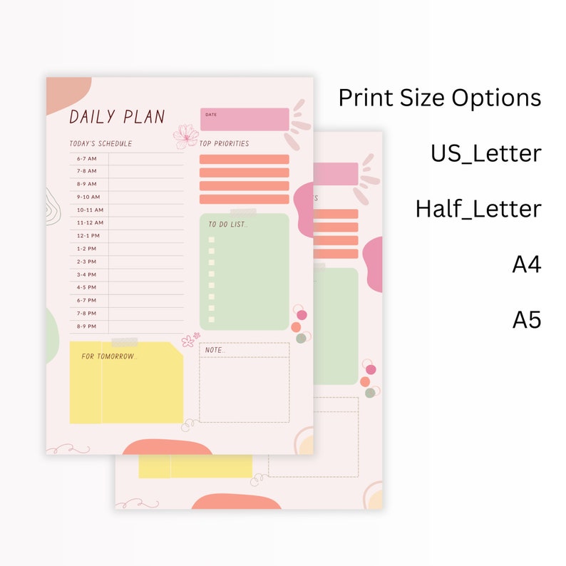 2023 Printable Daily Planner Printable Digital Planner Productivity ...