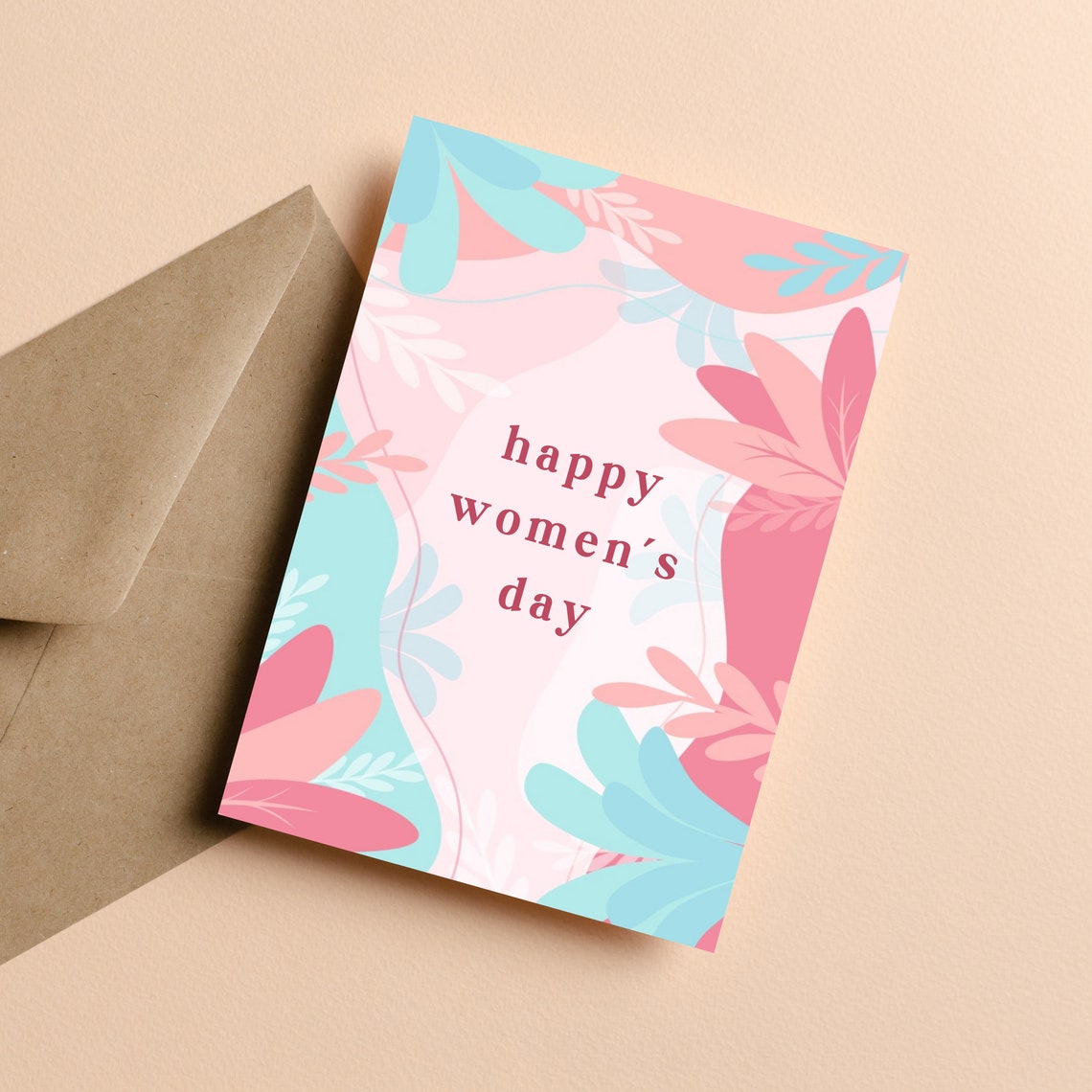 International Women's Day Card Watercolour Abstract Women's Day Gift ...