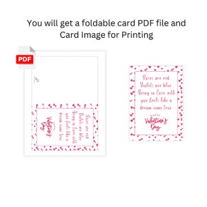 Happy Valentine Printable Card With Red Hearts, Card With Heart ...