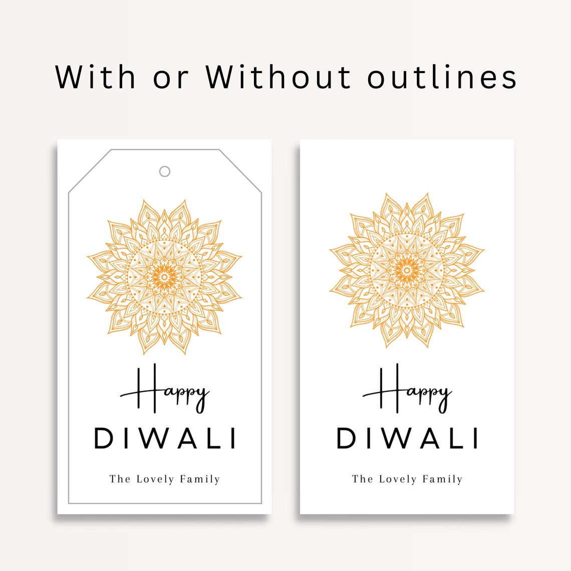 Happy Diwali Gift Tag Printable Diwali Tag Editable Deepawali Gift Tag ...