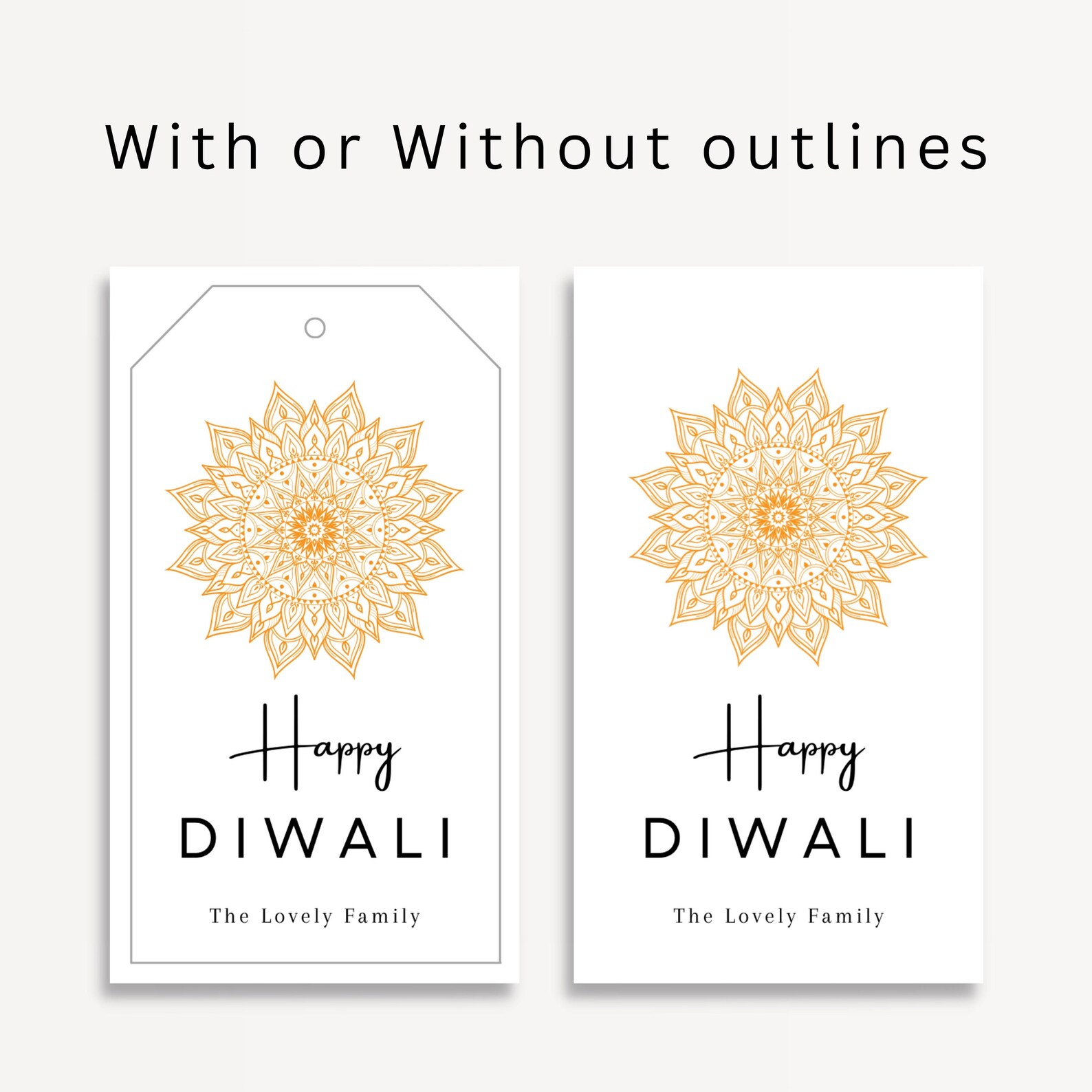 Happy Diwali Gift Tag Printable Diwali Tag Editable Deepawali Gift Tag ...