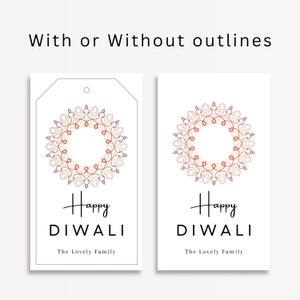 Happy Diwali Gift Tag Printable Diwali Tag Editable Deepawali Gift Tag ...
