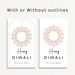 Happy Diwali Gift Tag Printable Diwali Tag Editable Deepawali Gift Tag ...
