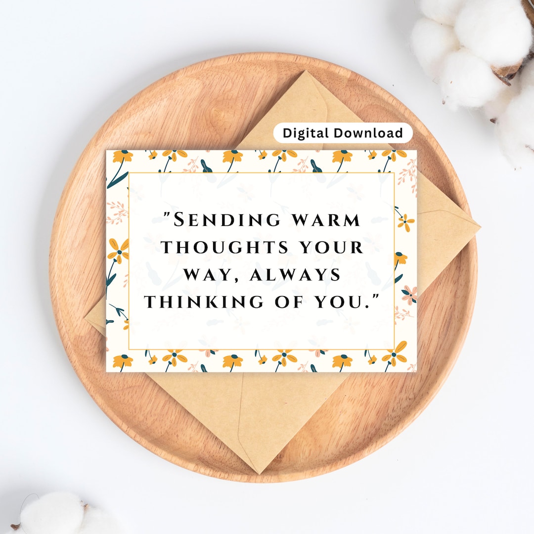 Sympathy Card as Thinking of You Card Printable Quote Card Long ...