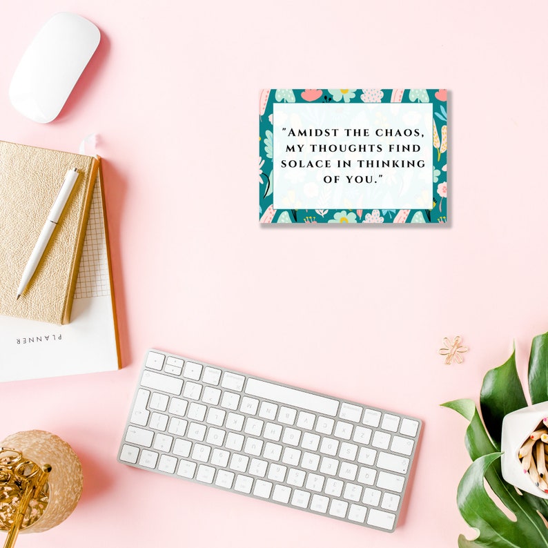 Thinking of You Card, Sympathy Card Printable Quote Card, Long Distance ...