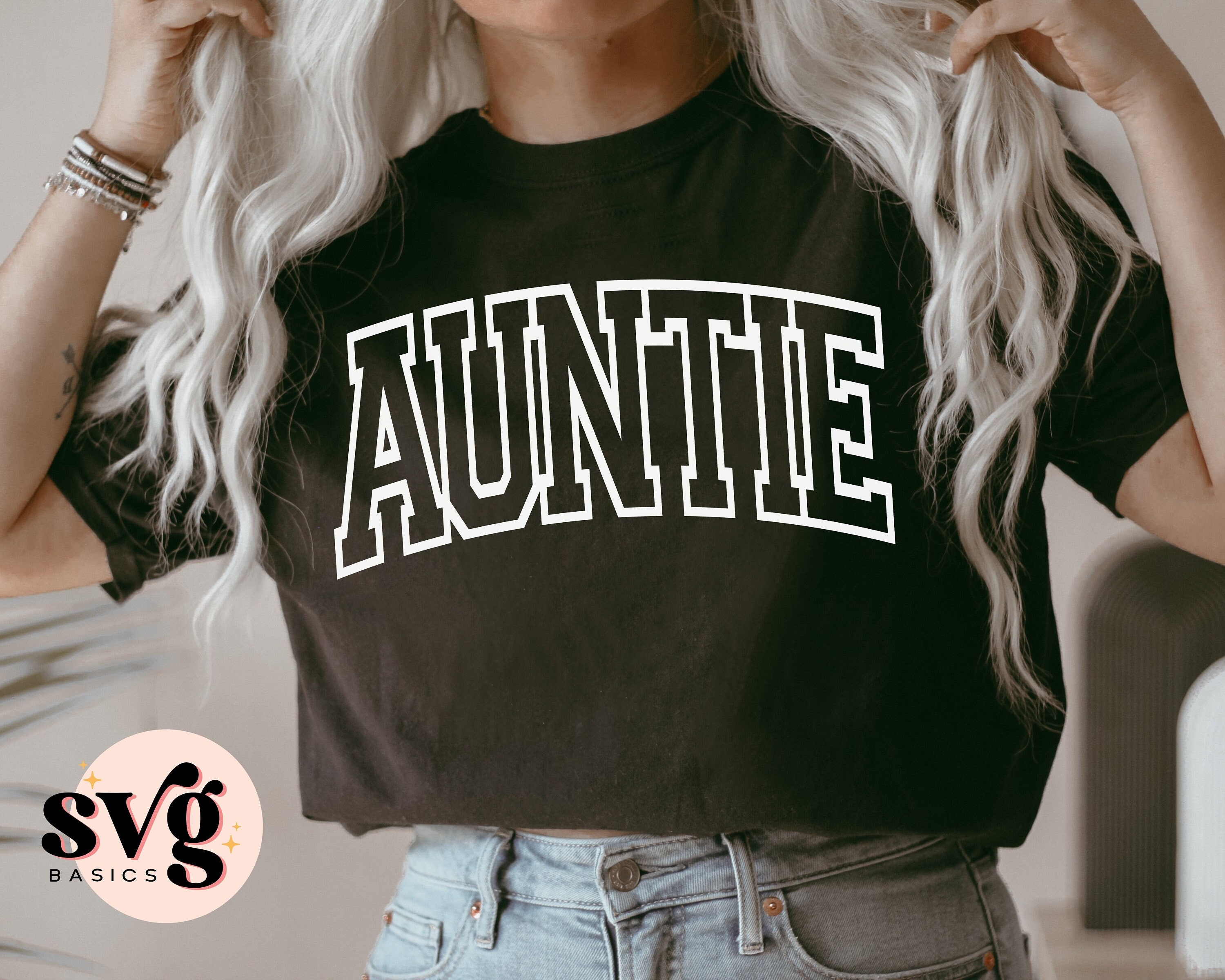 Auntie SVG PNG, Aunt Svg, Auntie Png, Aunty Svg, Varsity Auntie Svg ...