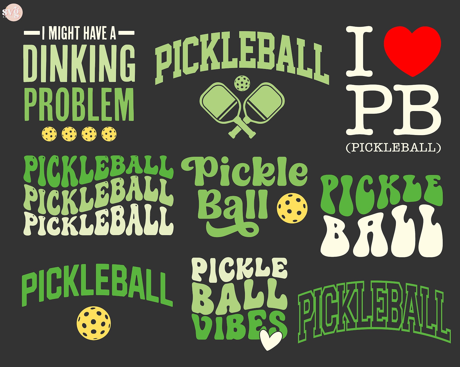 Pickleball Svg Bundle, Pickle Ball Shirt Svg, Png, Funny Pickleball ...