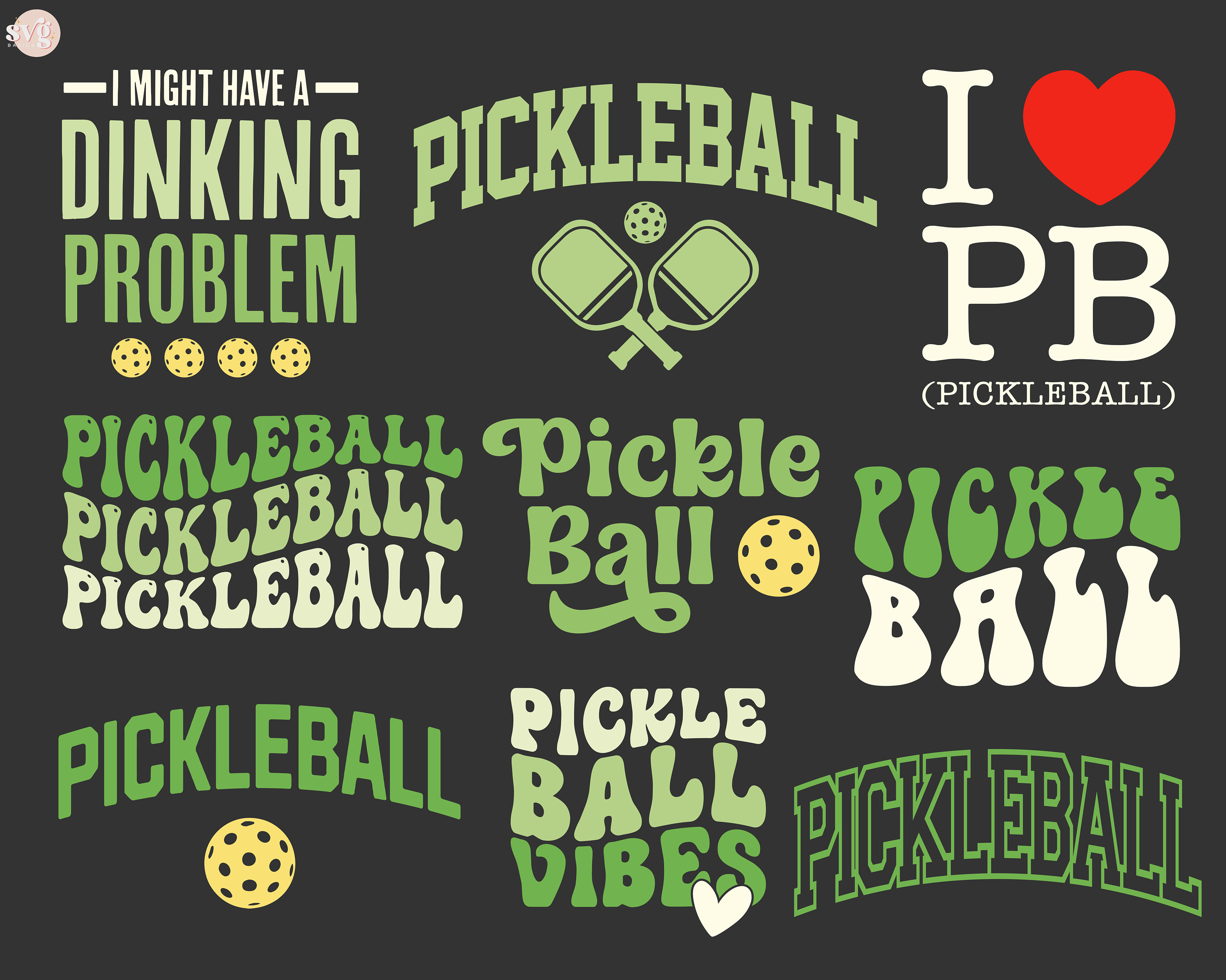 Pickleball Svg Bundle Pickle Ball Shirt Svg Png Funny - Etsy