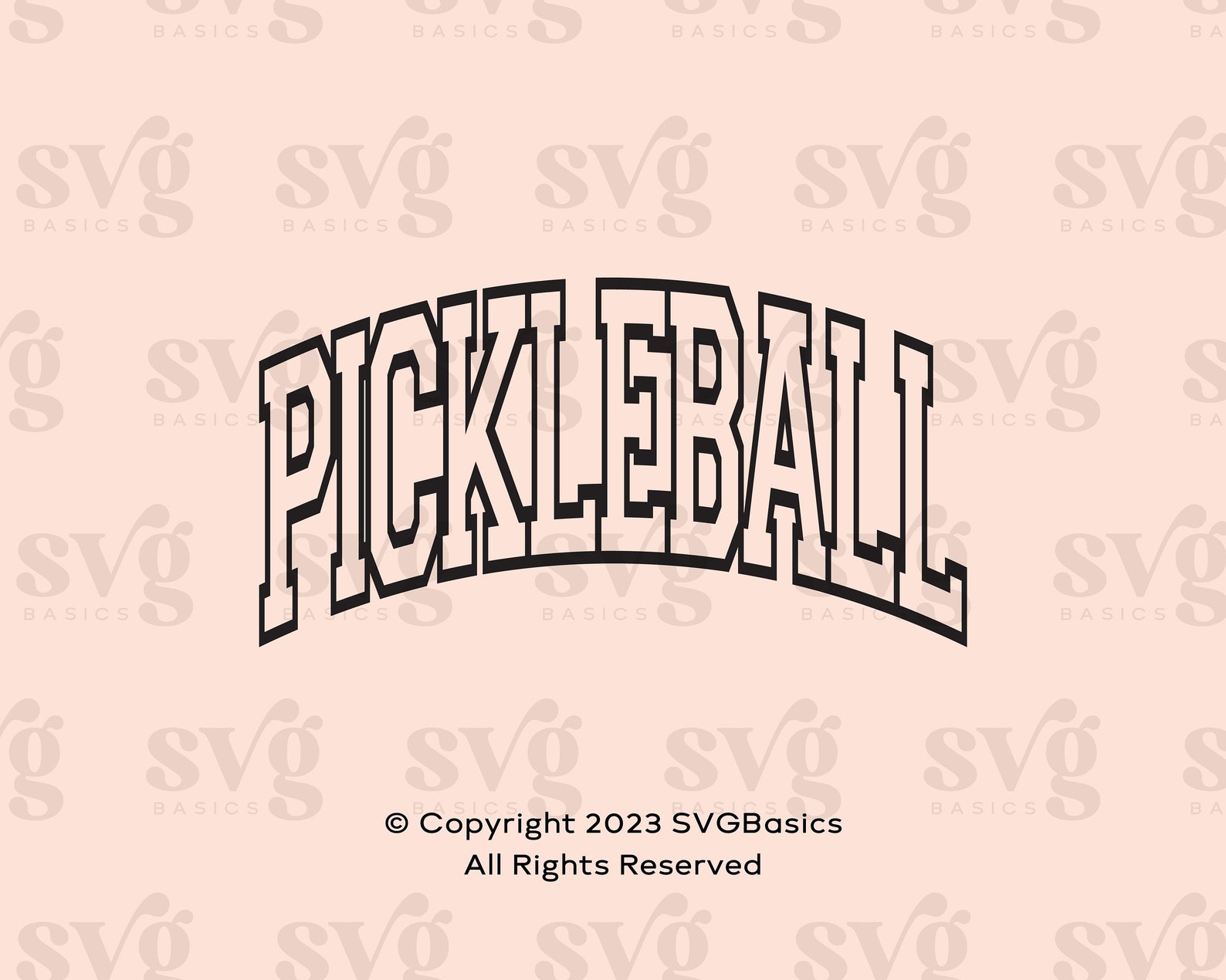 Pickleball SVG PNG, Varsity Font Pickleball Shirt Svg Files, Pickleball ...