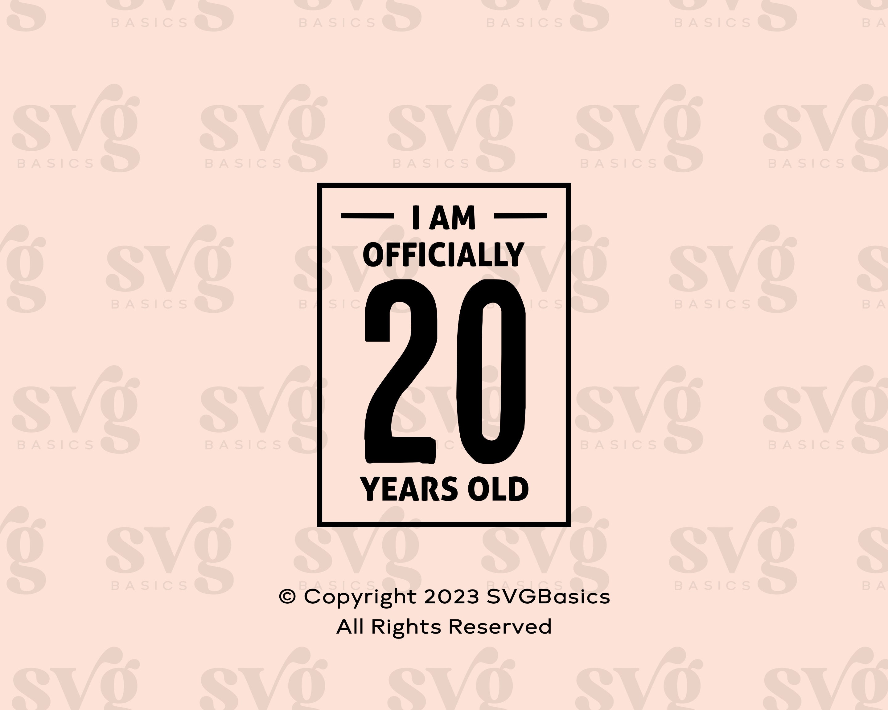 20th Birthday Svg Digital File for Download 20th Birthday Svg - Etsy