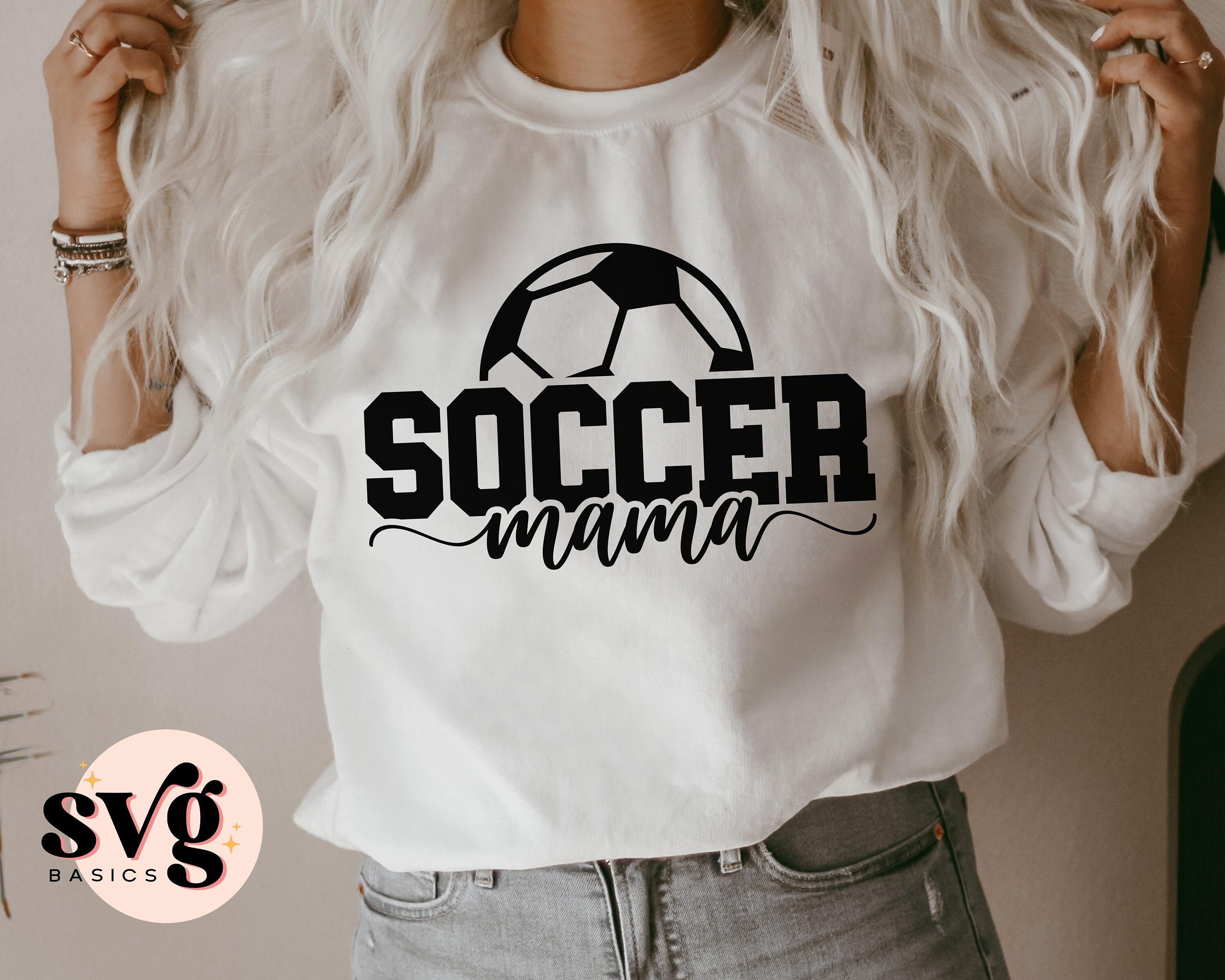 Soccer Mama SVG PNG, Soccer Mom Svg, Soccer Vibes Svg, Soccer Ball Svg, Game Day Svg, Retro ...