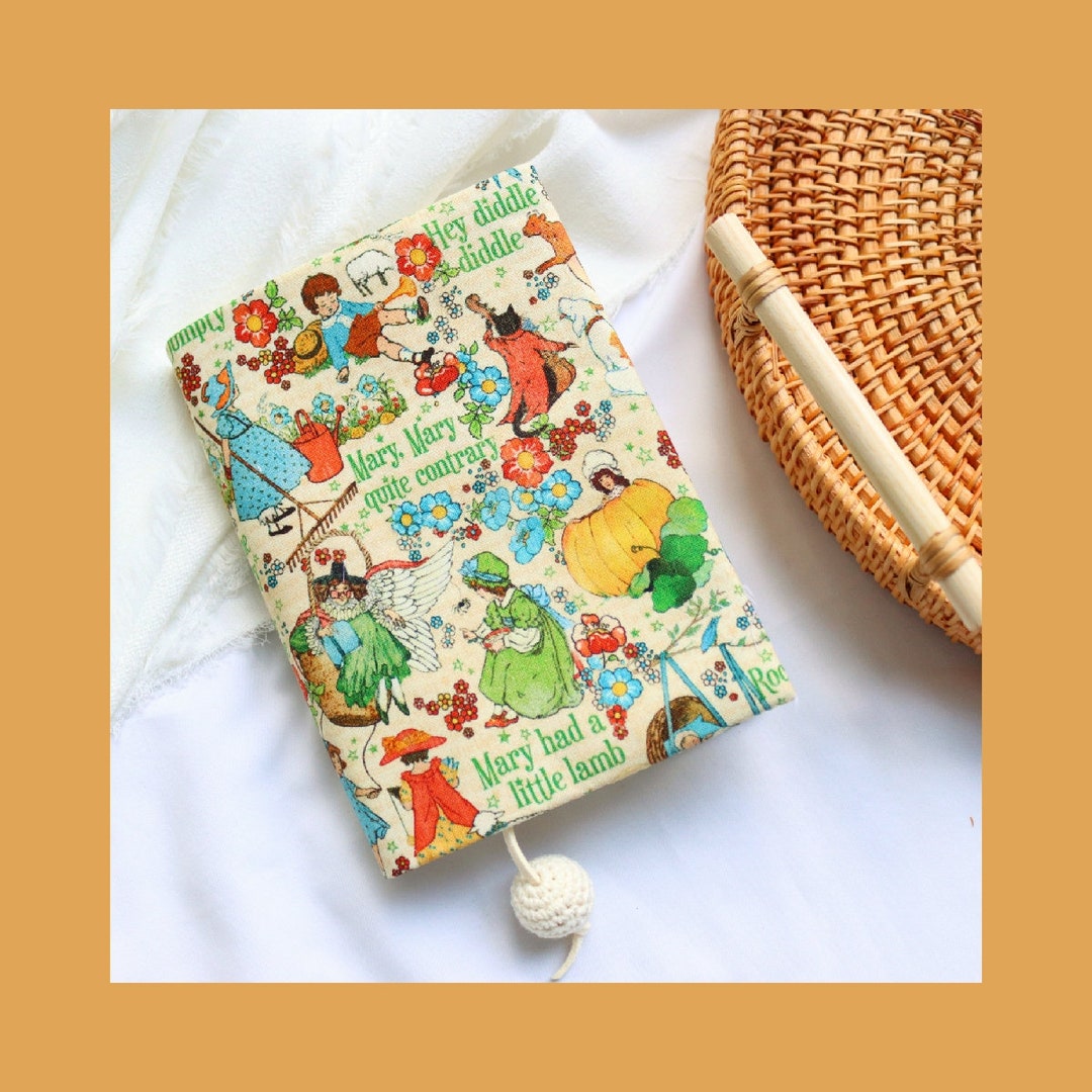 Adjustable Book Cover, Fabric Book Cover, Reusable Book Cover, Handmade ...