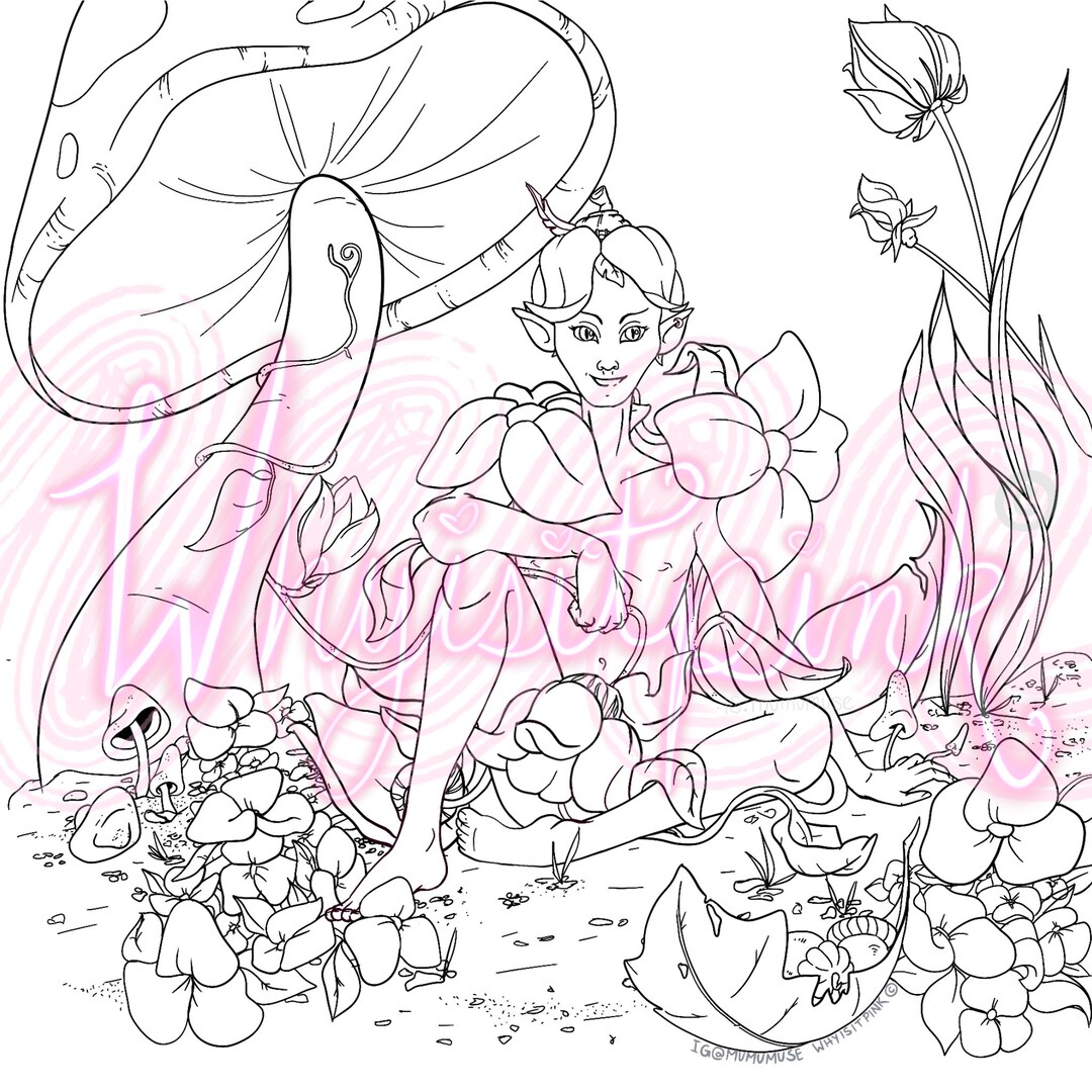 Forest Fairy, Coloring Page (1) - Etsy