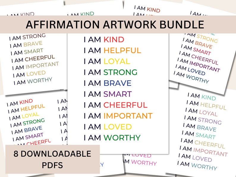 Affirmations for Kids, I AM Affirmations, Homeschool Morning Binder ...