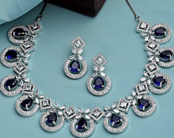 Gorgeous Bridal Jewelry Set With Bracelets 4 Set Silver Wedding Jewelry ...