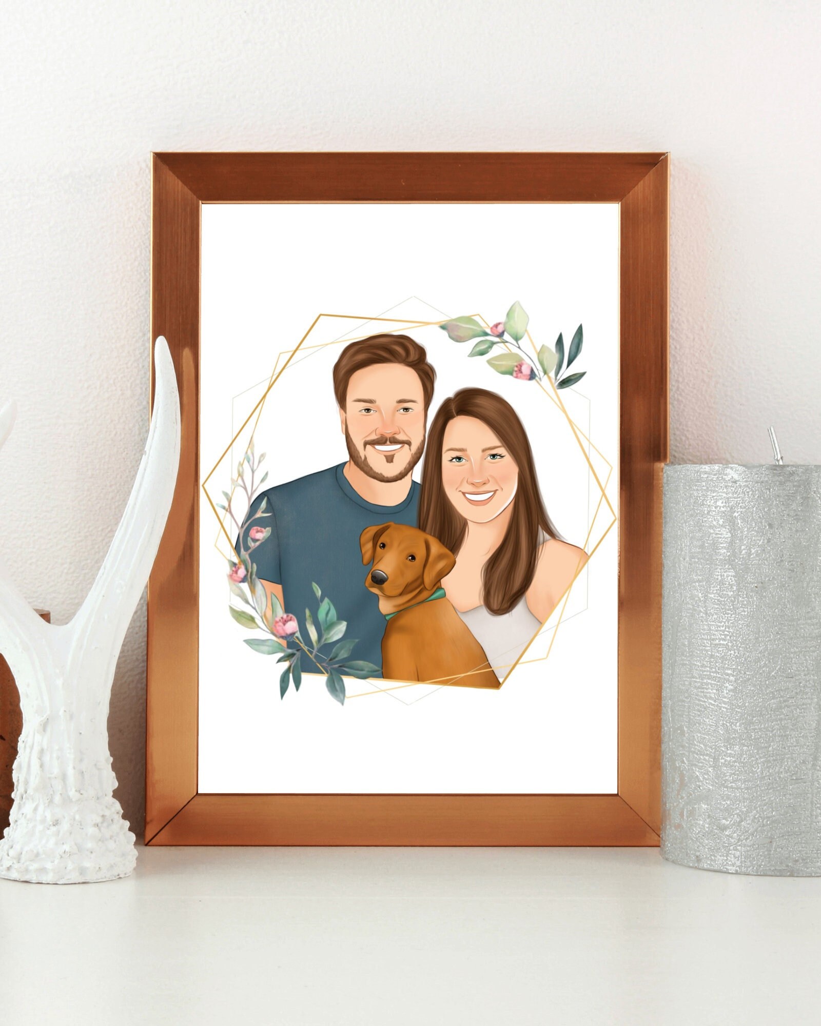 Custom Family Portrait, Portrait Artwork, Couple Portrait, Cartoon ...