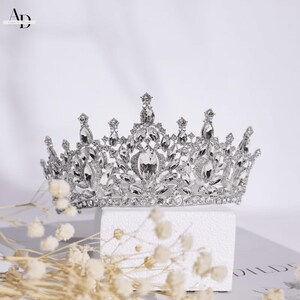 Silver Tiara, Bridal Silver Tiara Crown, Bridal Hair Silver Jewelry ...