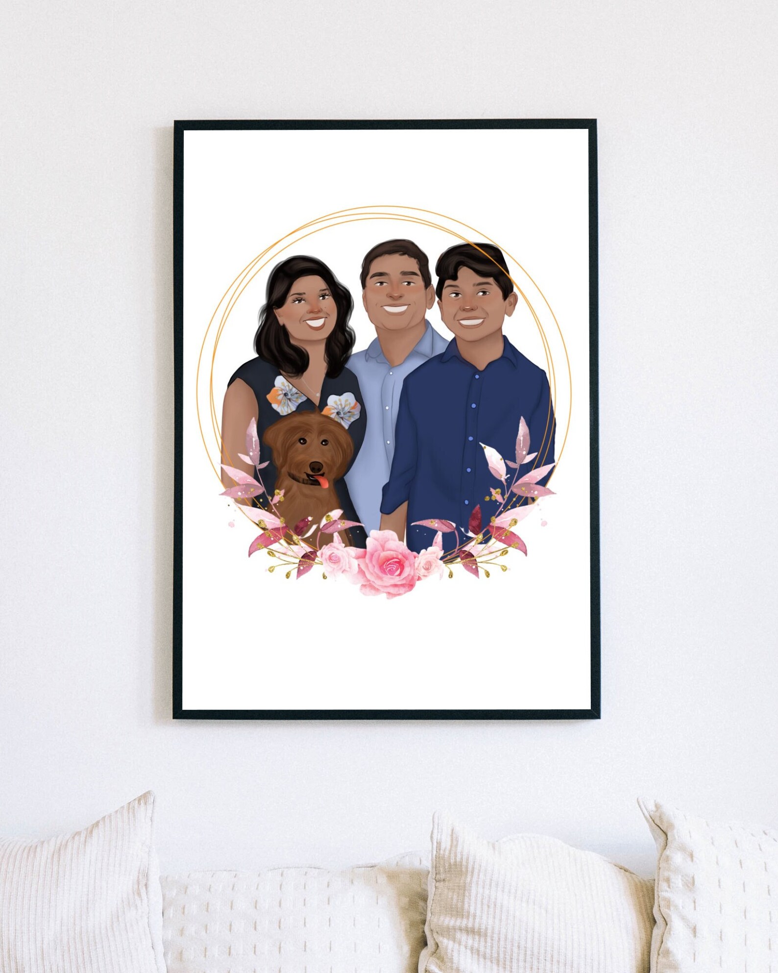 Custom Family Portrait, Portrait Artwork, Couple Portrait, Cartoon ...