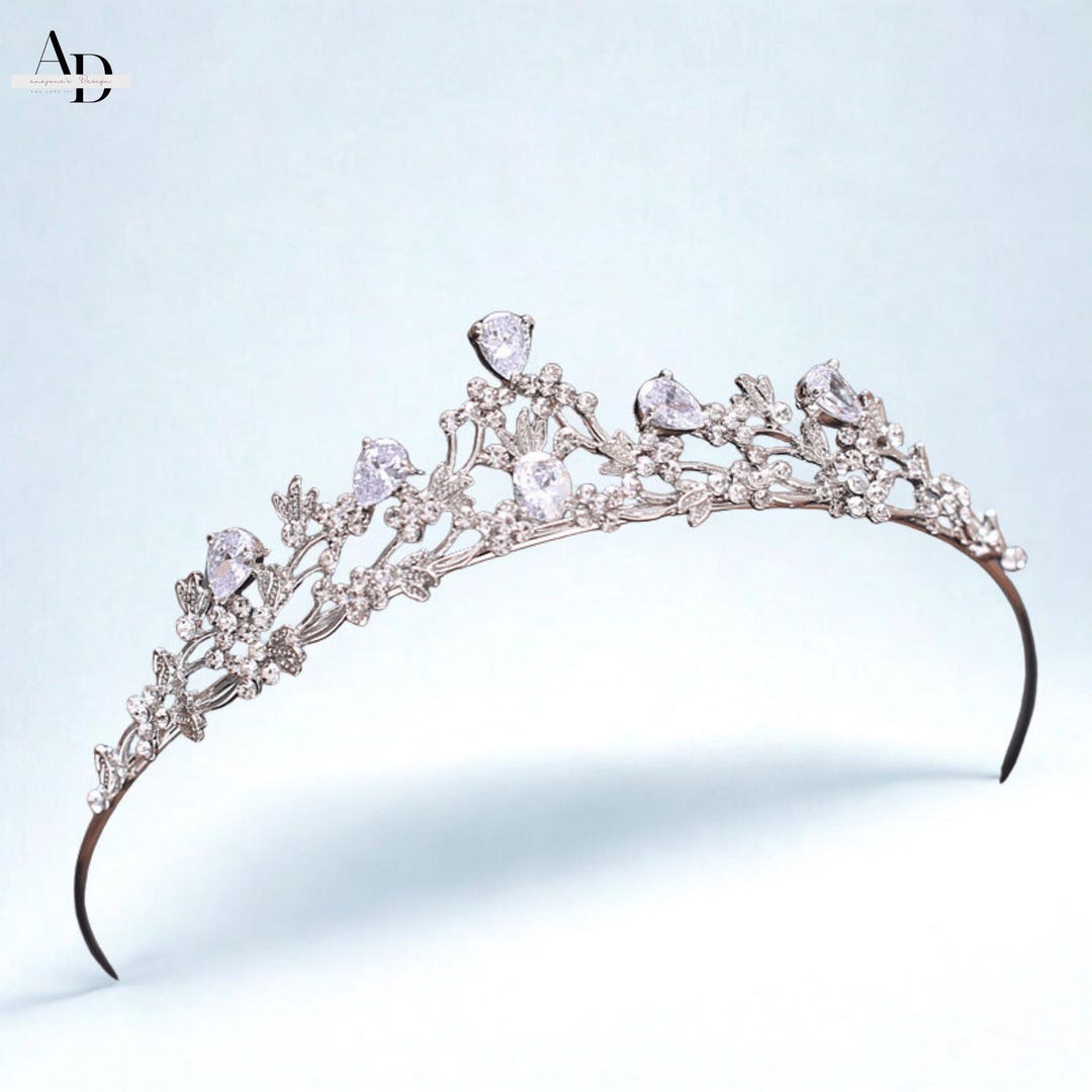 Silver Queen Crown, Silver Princess Tiaras and Crowns Wedding Tiara ...