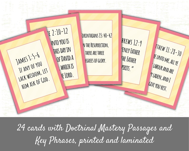 2023 LDS Doctrinal Mastery Scripture Passages and Key Scripture Phrases ...